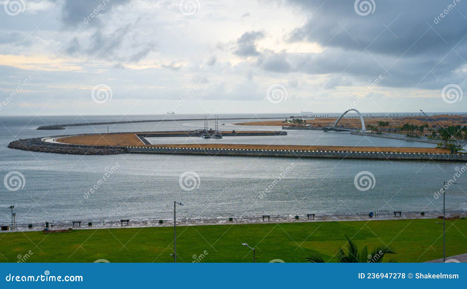 Bird View of the New Developing Port City Project in Sri Lanka Stock ...