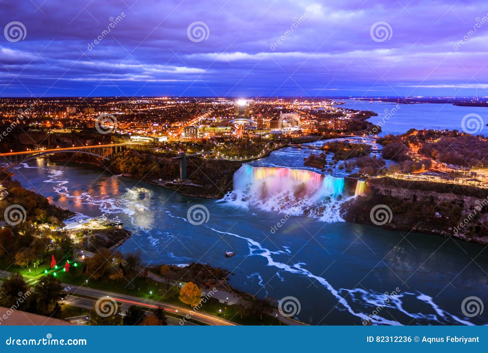 Bird View of Niagara Falls stock photo. Image of skylon - 82312236
