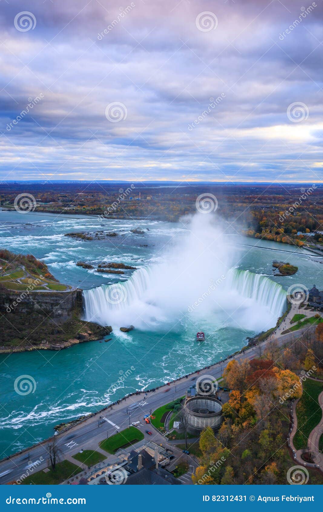Bird View of Niagara Falls stock image. Image of travel - 82312431
