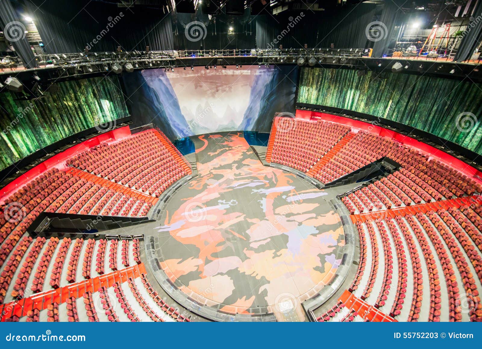 Bird view of a stage stock image. Image of equipment - 55752203