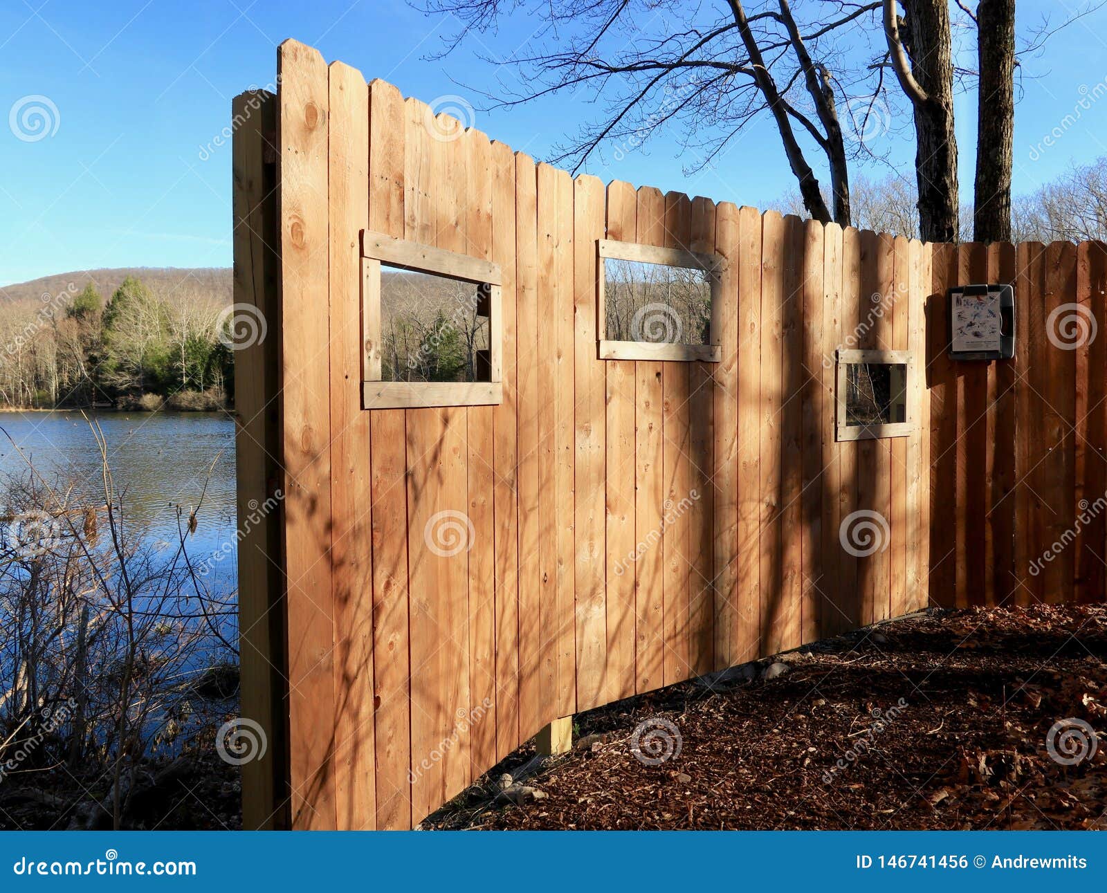 Bird Watching Blind with Viewing Windows Stock Photo - Image of ...