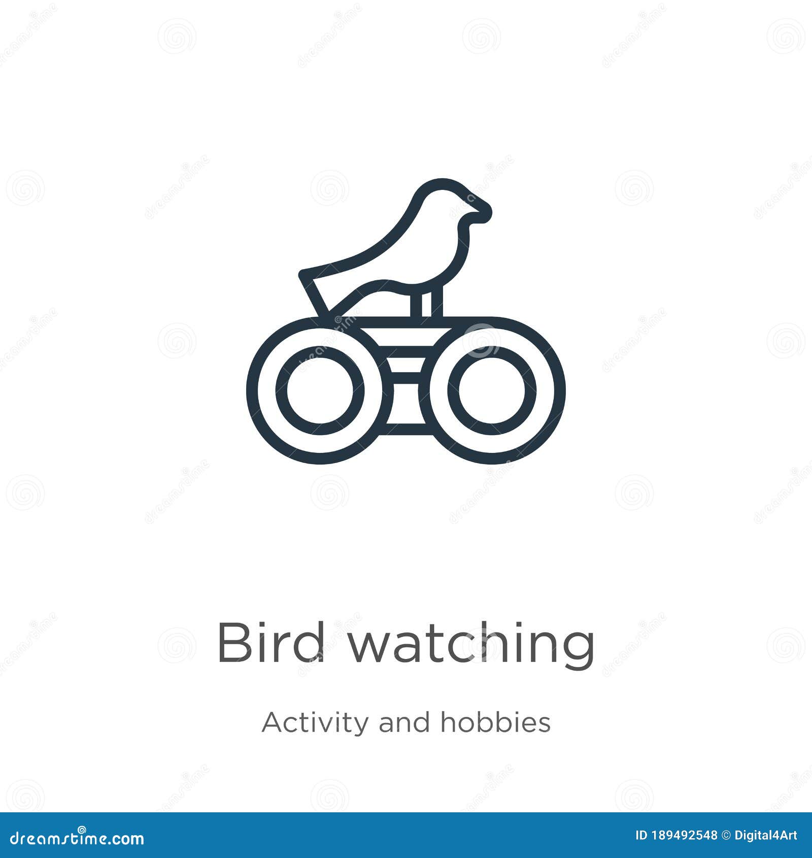 Bird Watching Icon. Thin Linear Bird Watching Outline Icon Isolated on ...