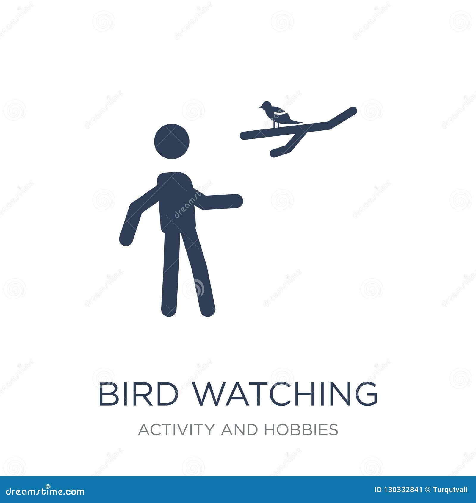 Bird Watching Icon. Trendy Flat Vector Bird Watching Icon on White ...