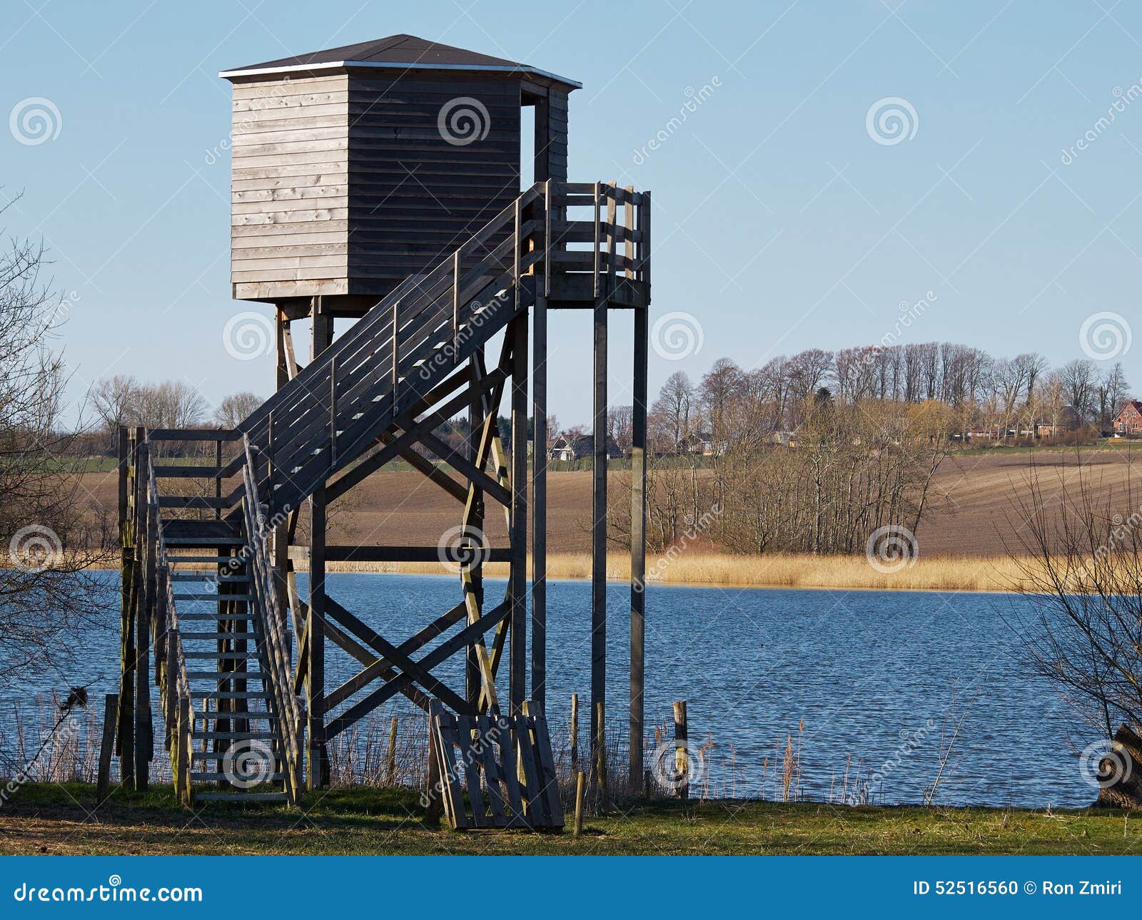 Bird watching tower stock photo. Image of observation - 52516560