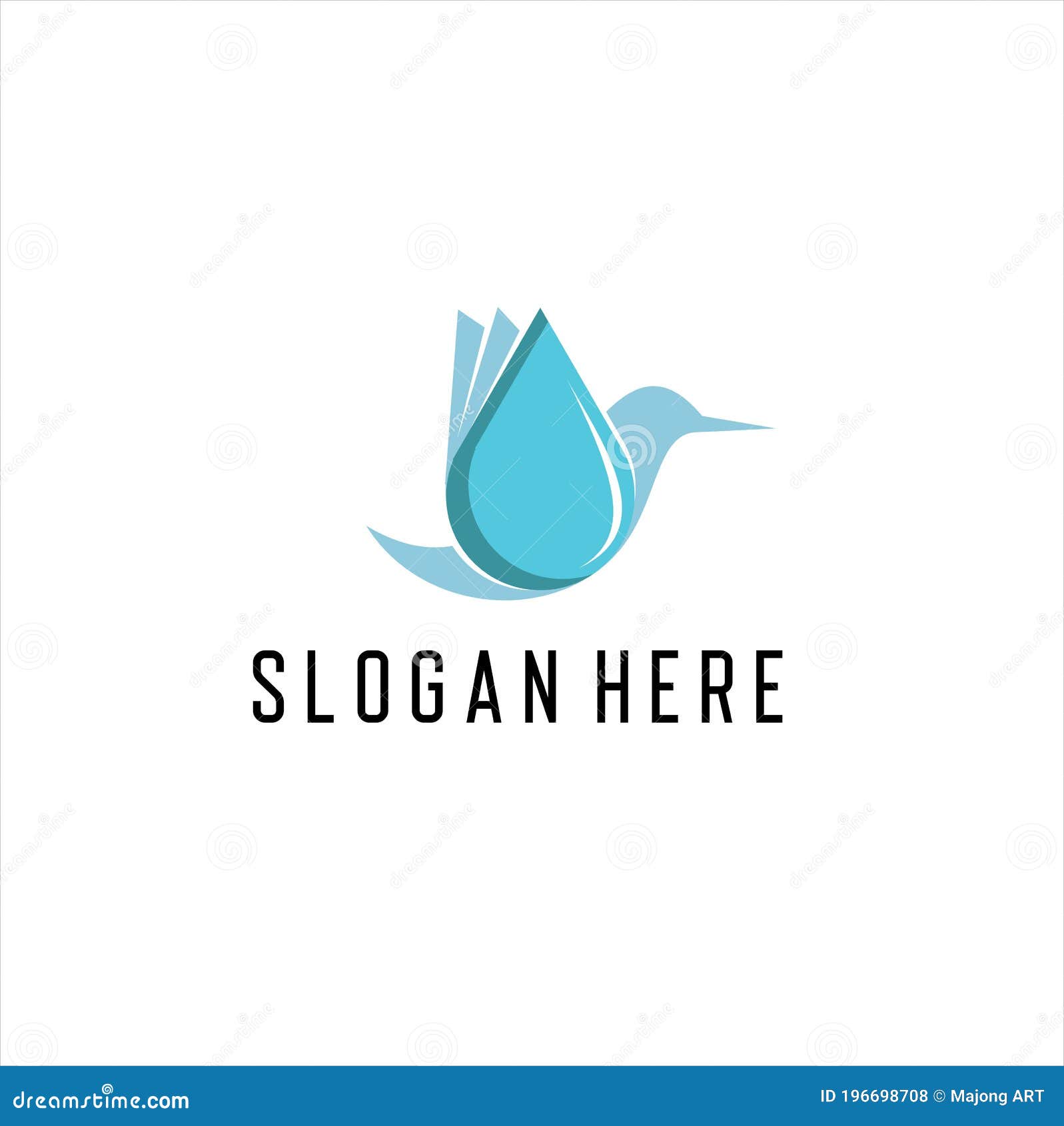 Bird Water Drop Abstract Logo Stock Illustration - Illustration of ...