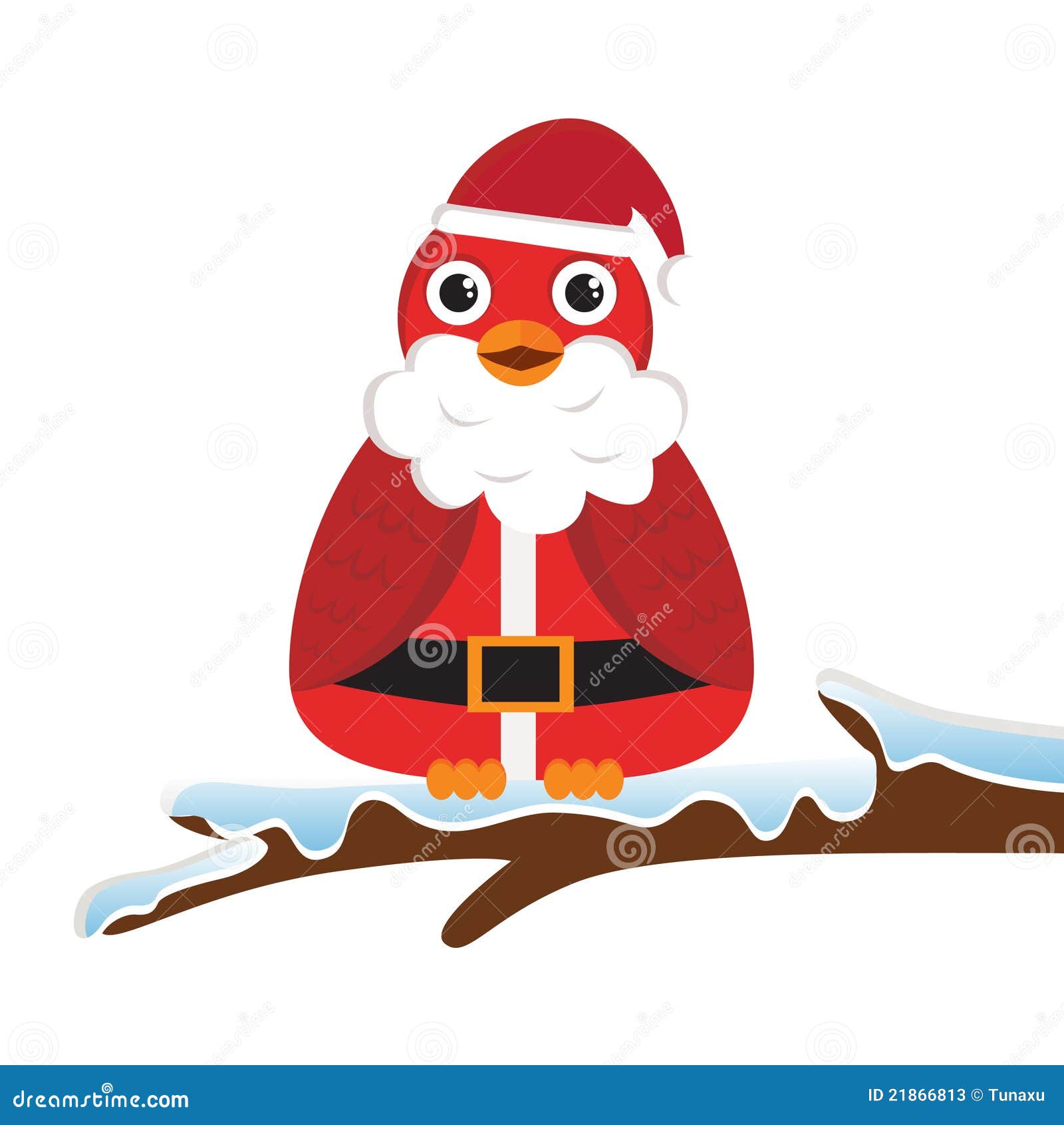 Bird wearing Santa costume stock vector. Illustration of mascot - 21866813