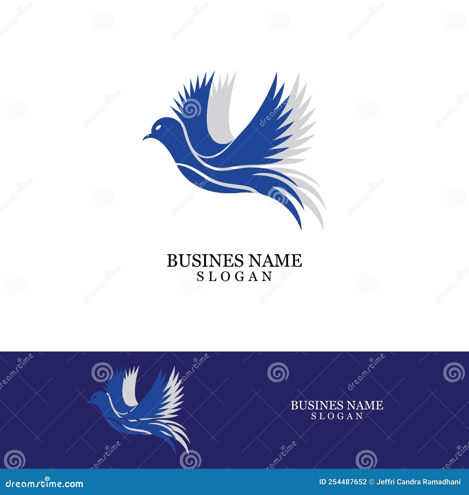 Bird Wing Dove Logo Template Stock Vector - Illustration of peace ...