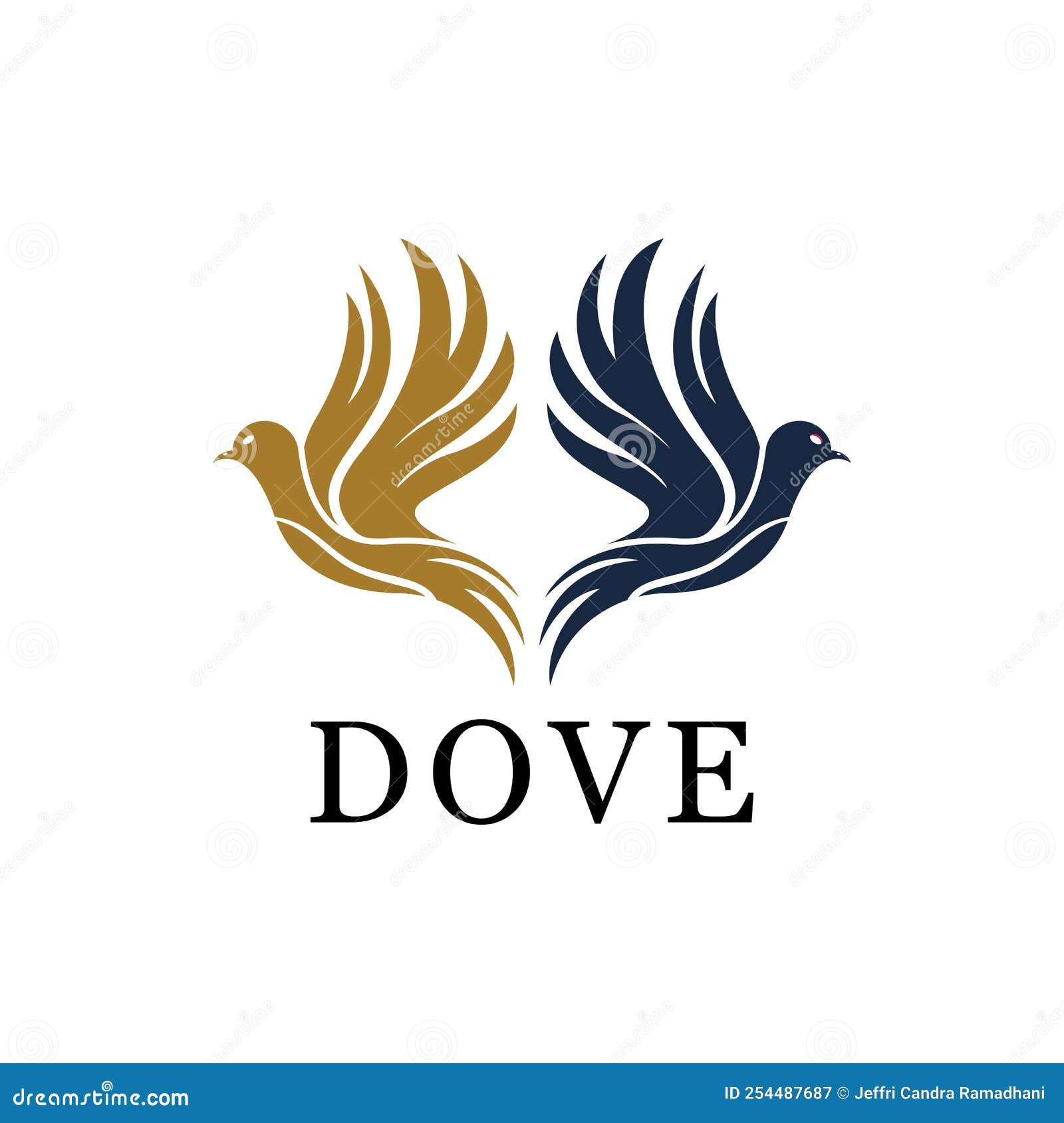 Bird Wing Dove Logo Template Stock Vector - Illustration of fancy ...