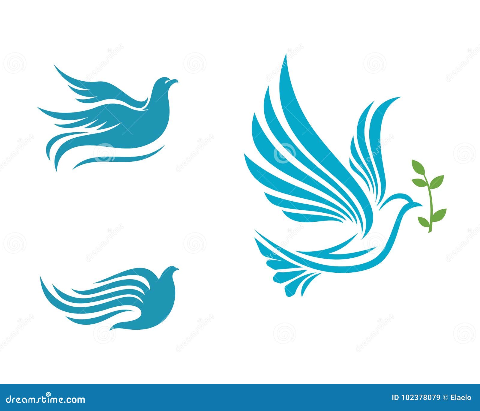 Bird Dove Logo Template stock vector. Illustration of holiday - 102378079