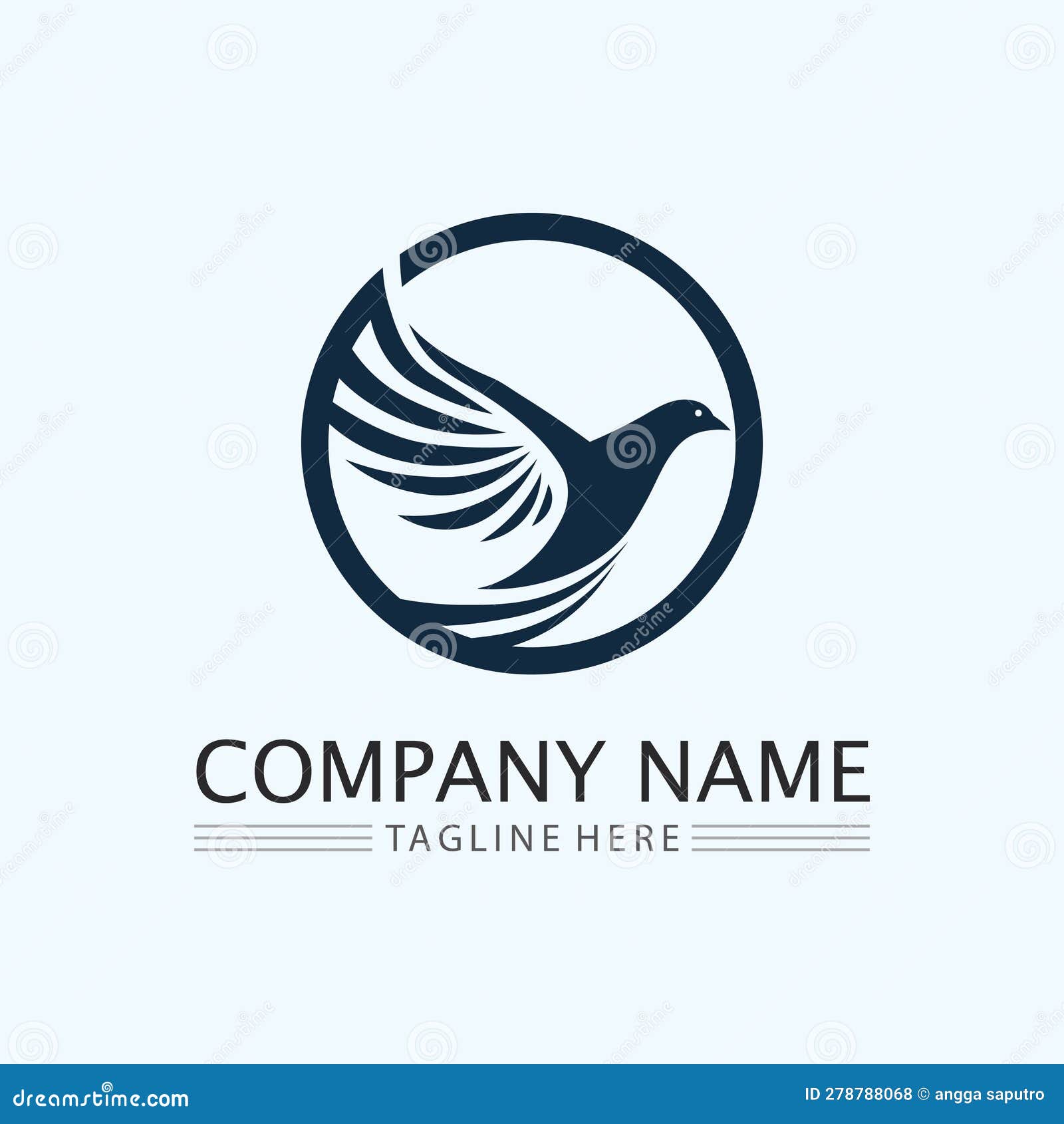 Bird Wing Dove Icon Template Vector Illustration Stock Illustration ...