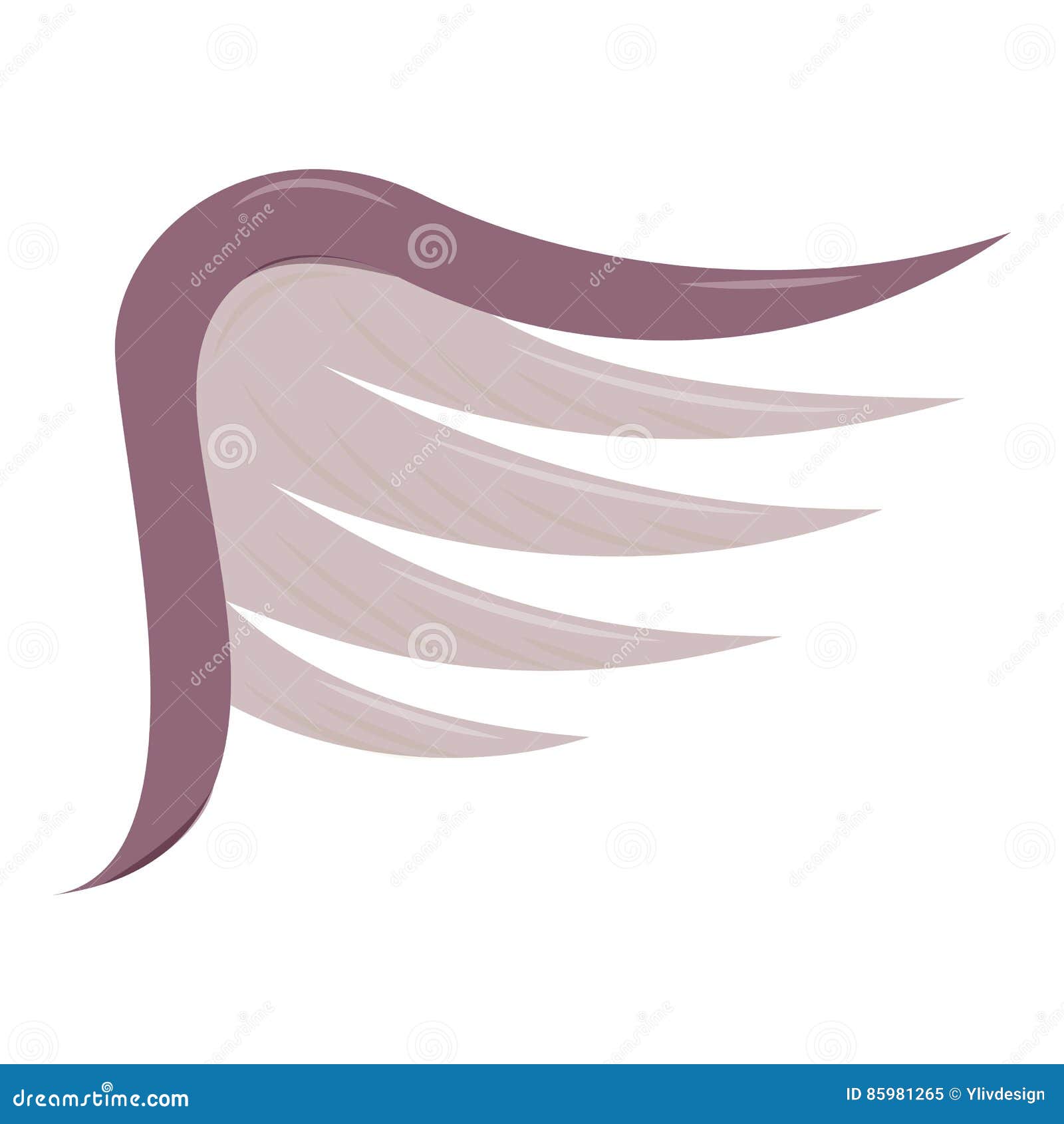 Bird Wing Icon, Cartoon Style Stock Vector - Illustration of icon ...