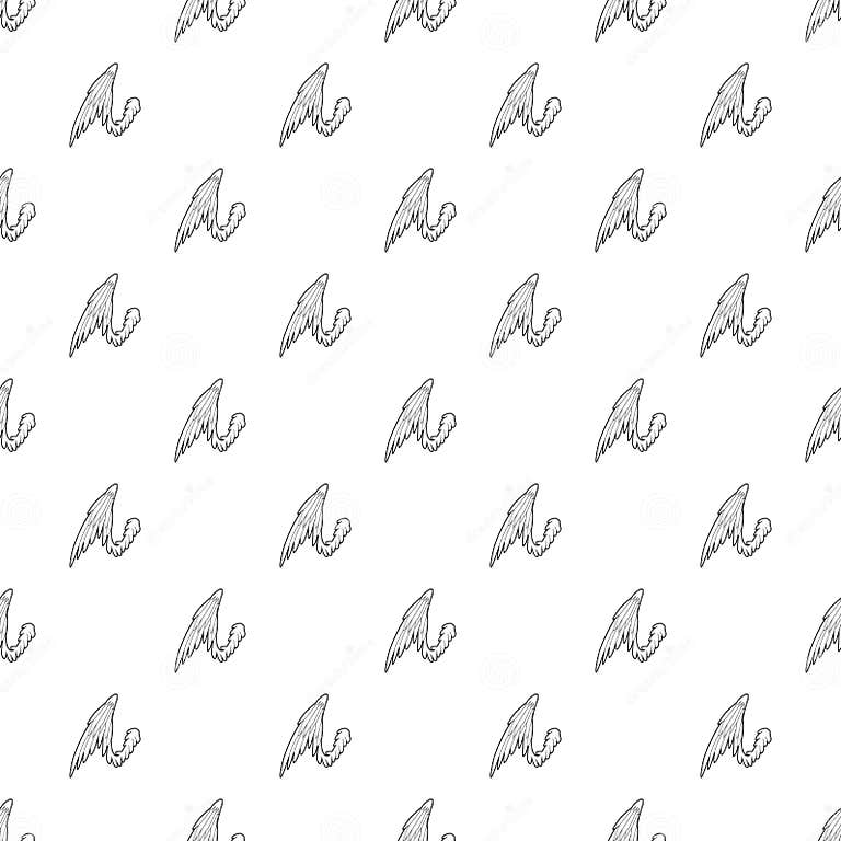 Bird Wing Pattern Vector Seamless Stock Vector - Illustration of animal ...