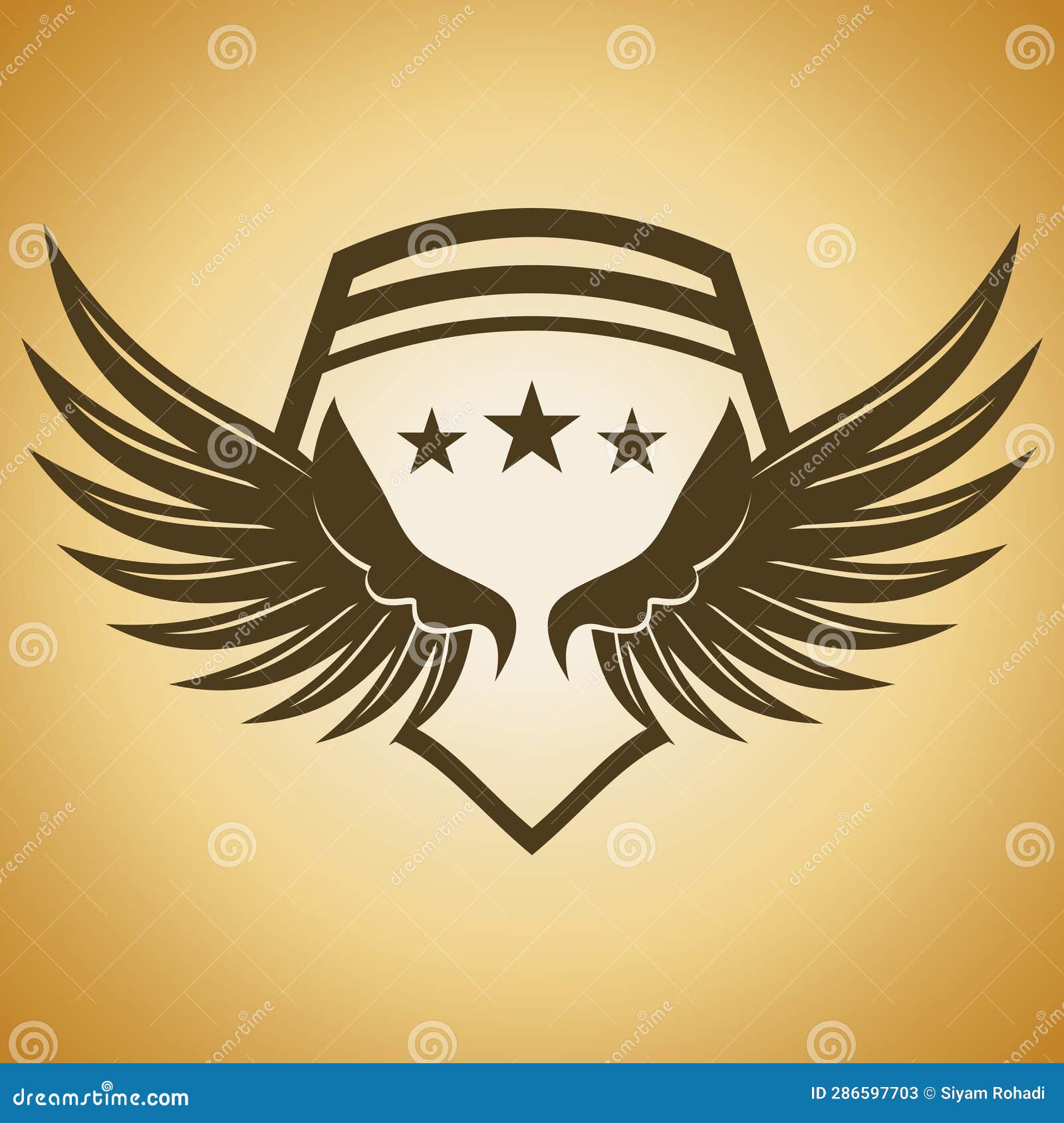 Bird wing shield logo stock vector. Illustration of business - 286597703