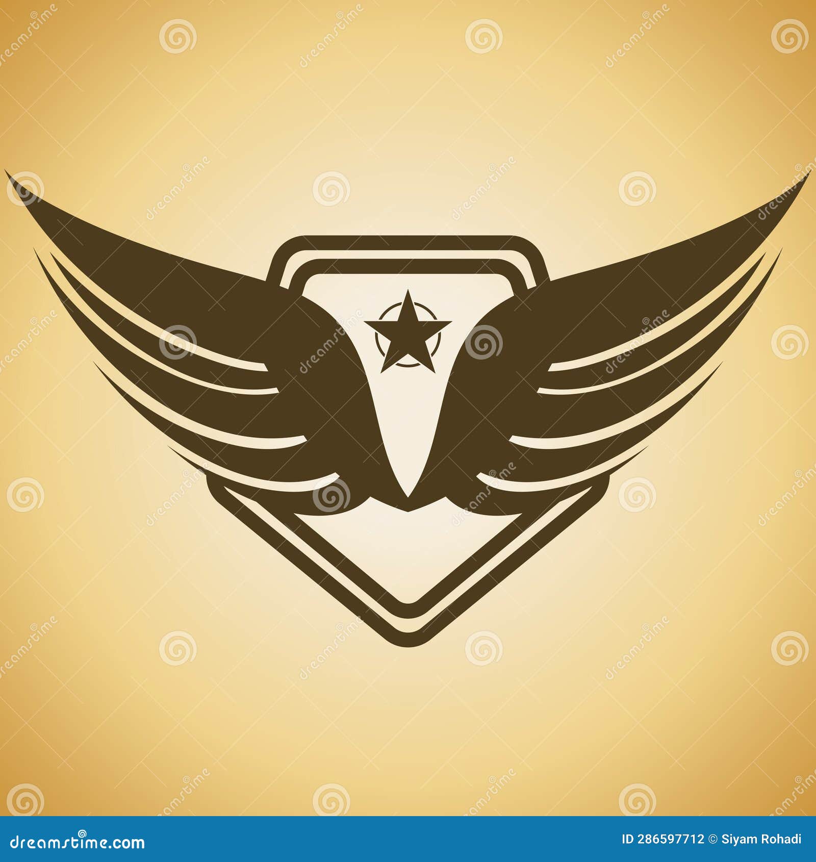 Bird wing shield logo stock vector. Illustration of wing - 286597712
