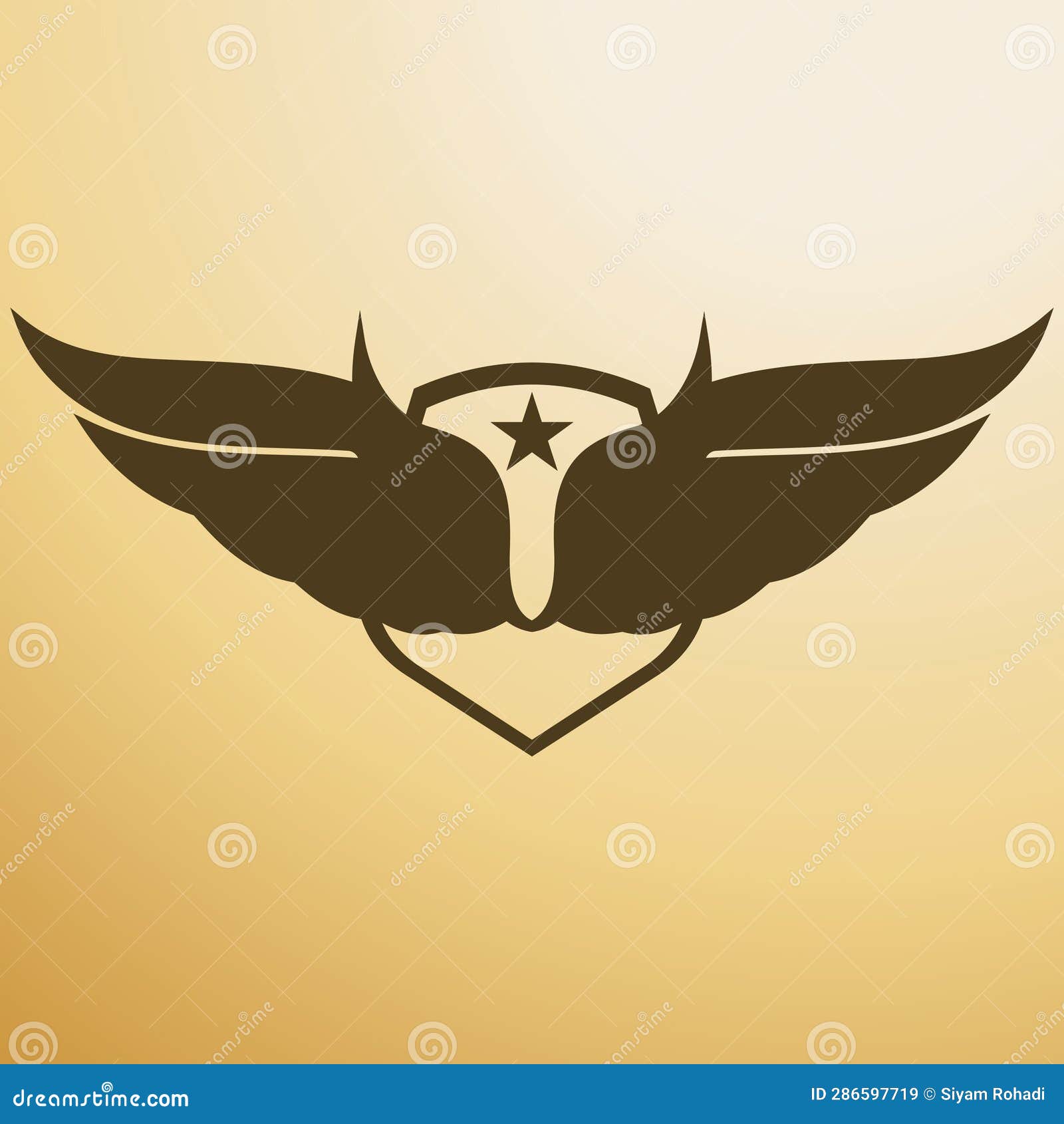 Bird wing shield logo stock vector. Illustration of head - 286597719