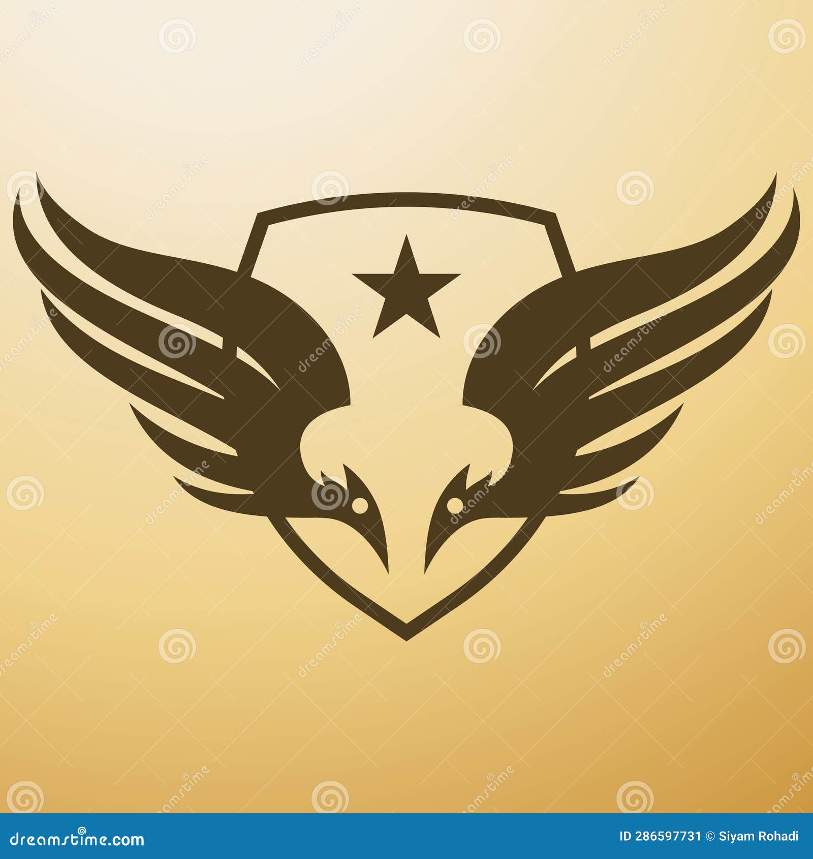 Bird wing shield logo stock vector. Illustration of abstract - 286597731