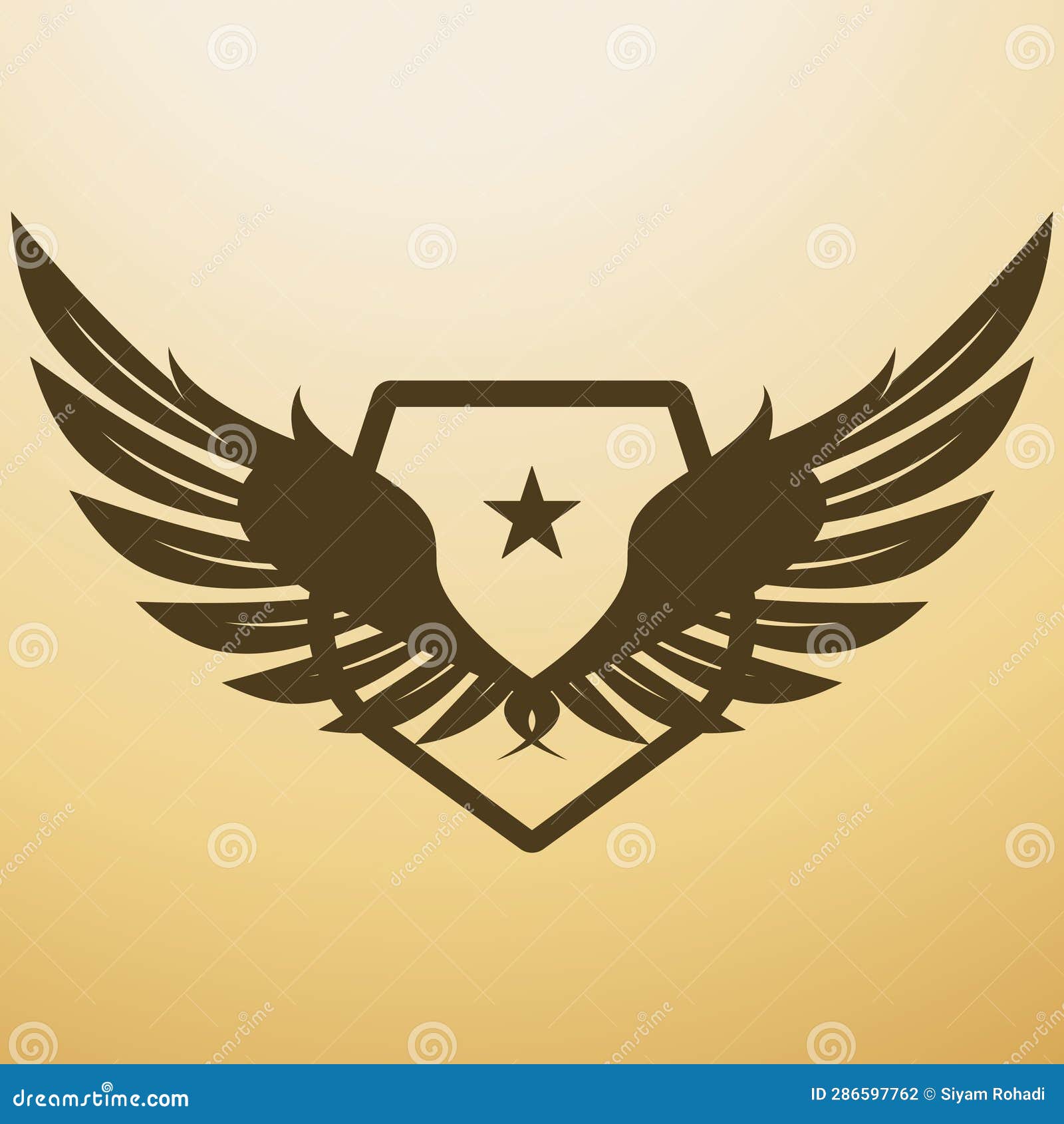 Bird wing shield logo stock vector. Illustration of feather - 286597762