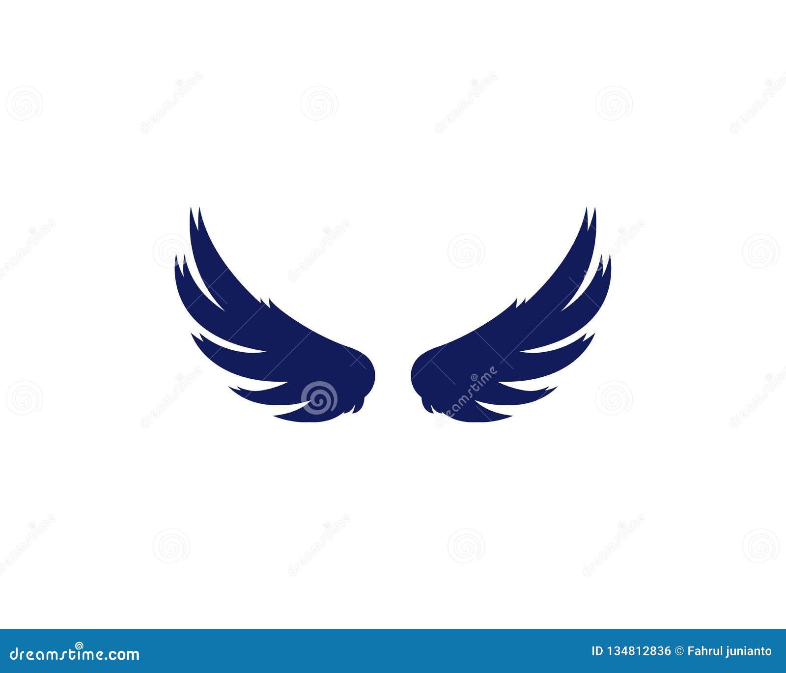 Bird Wings Icon Logo Vector Stock Vector - Illustration of blue, flight ...