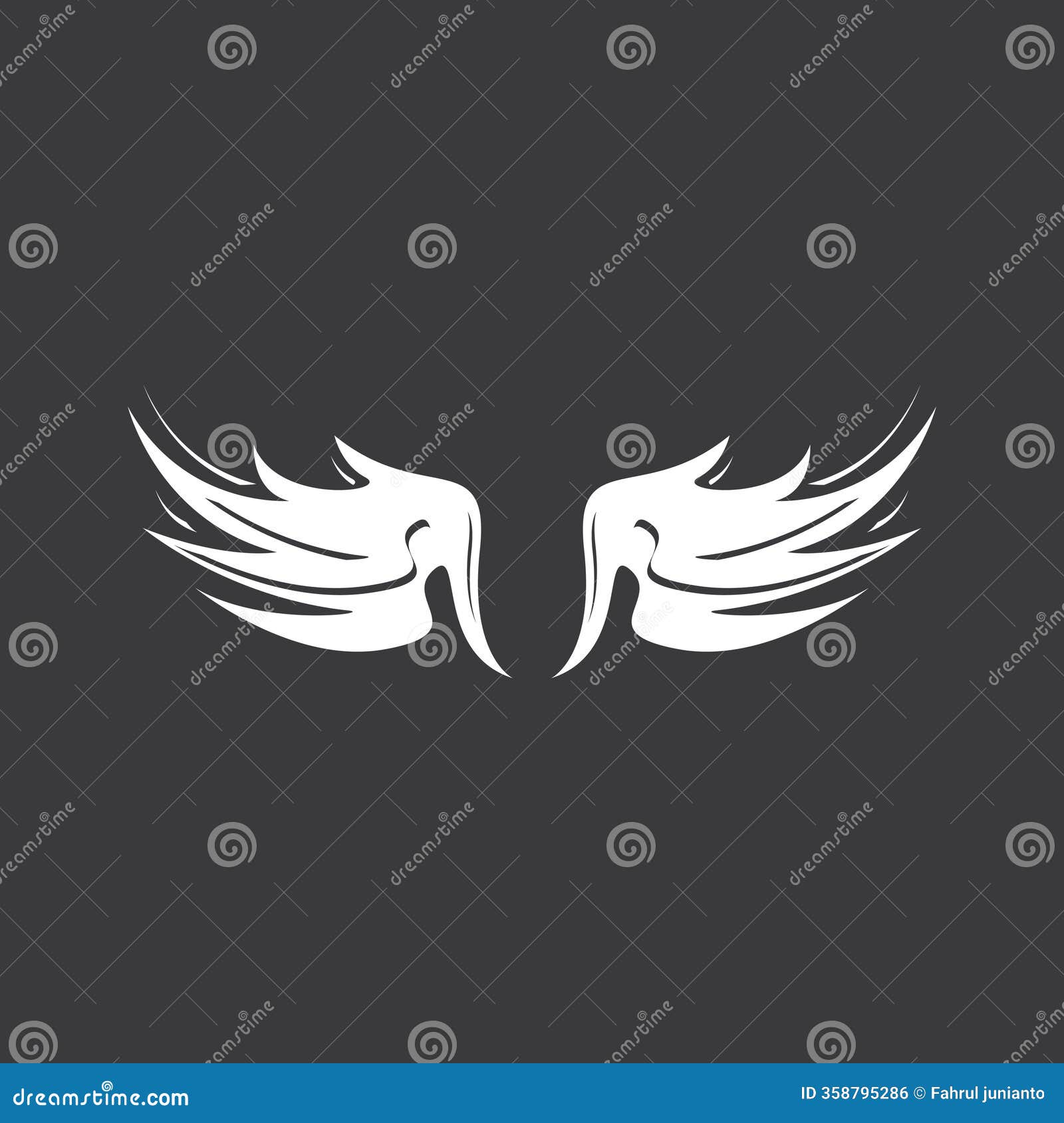 Bird Wings Icon and Symbol Template Illustration Stock Vector ...