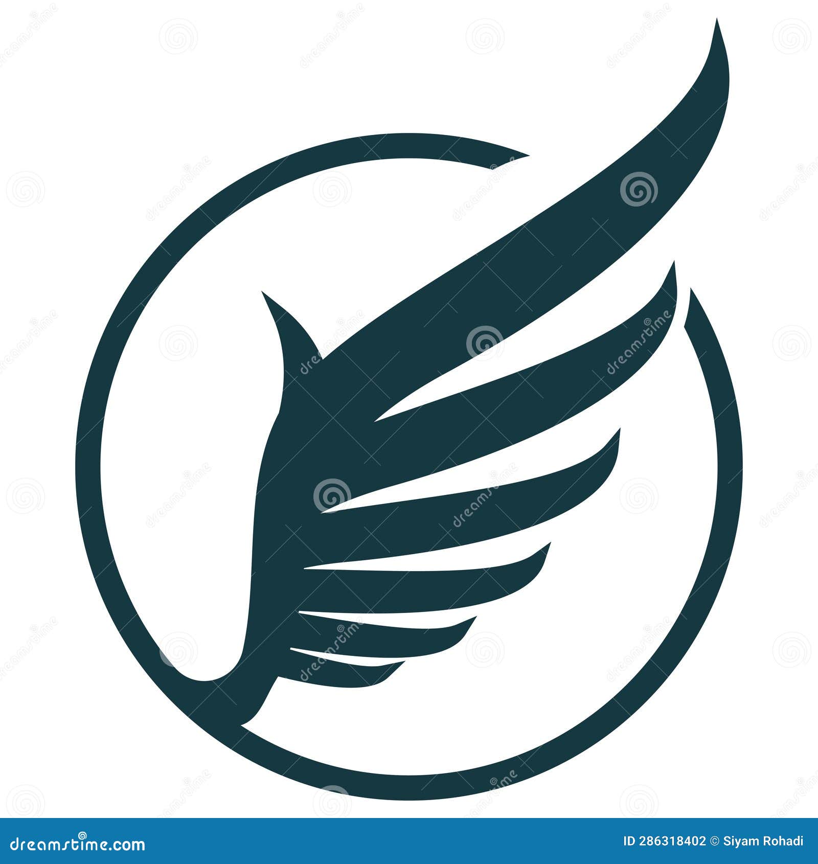 Bird Wings Illustration Logo Stock Vector - Illustration of black ...