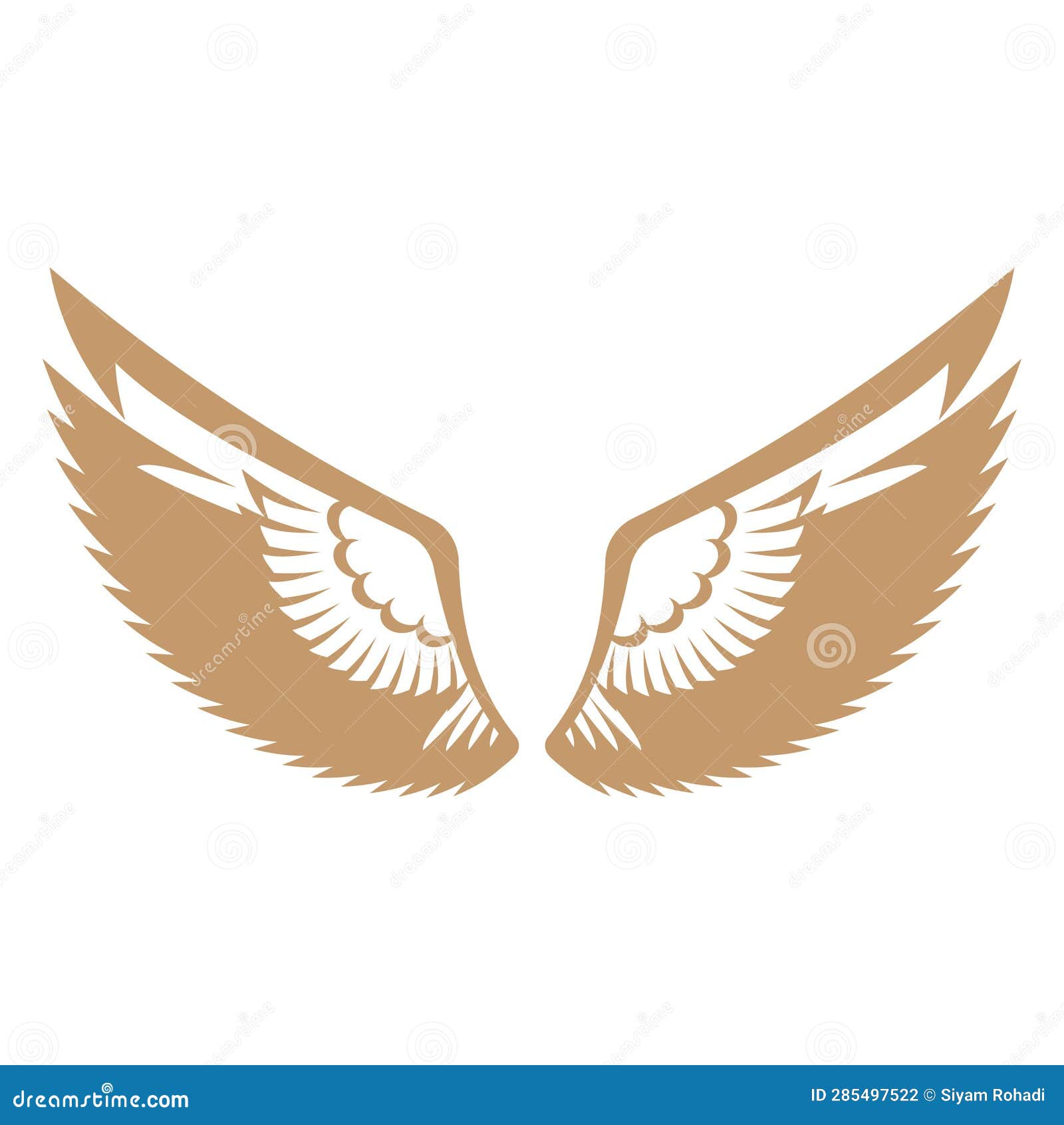 Bird Wings Illustration Logo Stock Illustration - Illustration of ...
