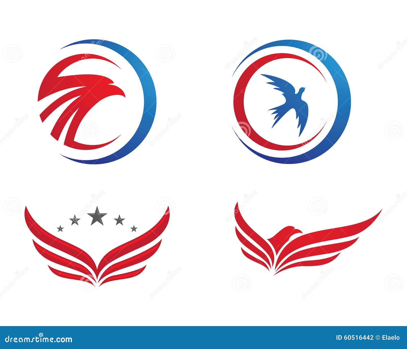 Bird wings logo stock vector. Illustration of company - 60516442