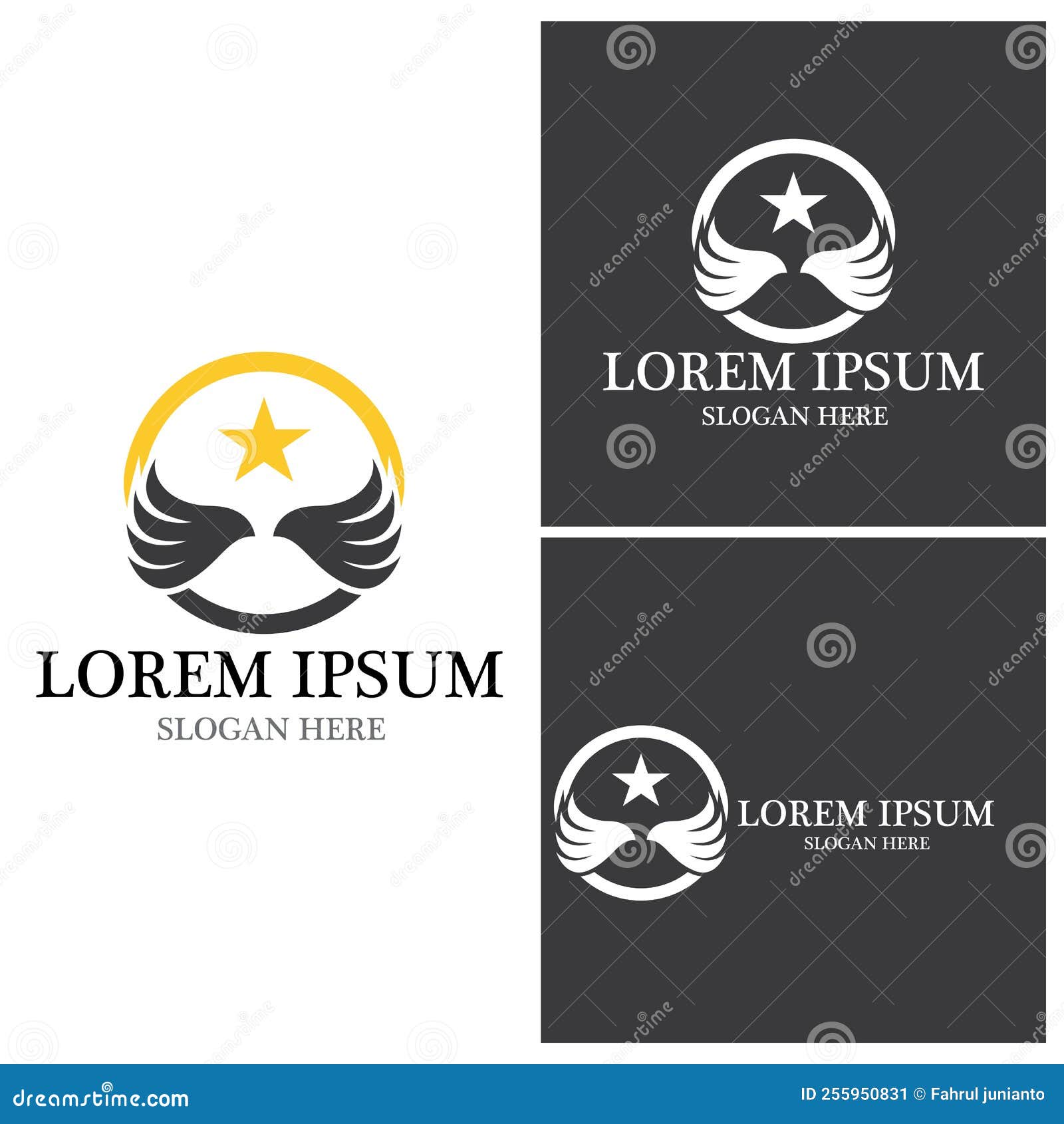 Bird Wings Logo Vector Template Stock Illustration - Illustration of ...