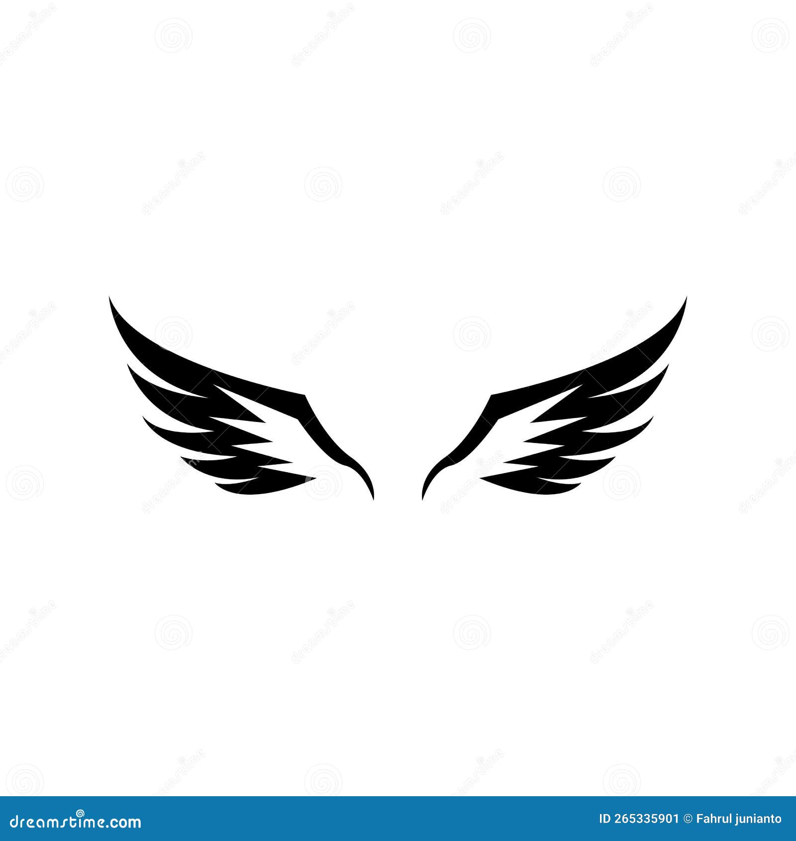 Bird Wings Logo Vector Template Stock Illustration - Illustration of ...