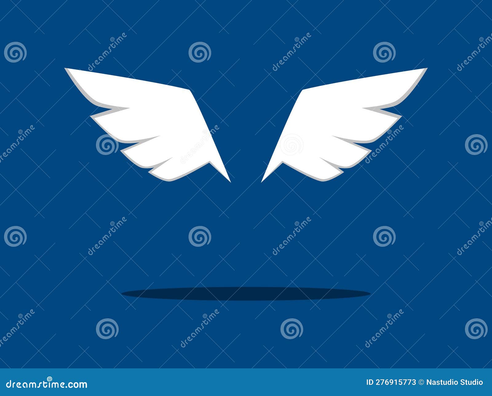 Bird Wings or White Angels. Pair of Wings. Vector Illustration Stock ...