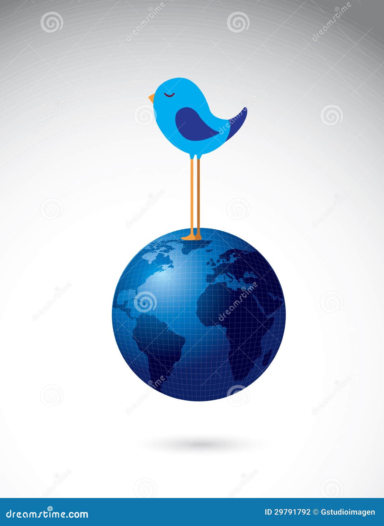 Bird and world stock vector. Illustration of deco, freedom - 29791792