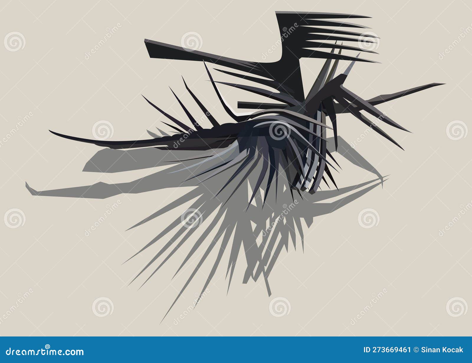 Decorative Wallpaper Poster Abstract Surreal Illustration Ancient Scary ...