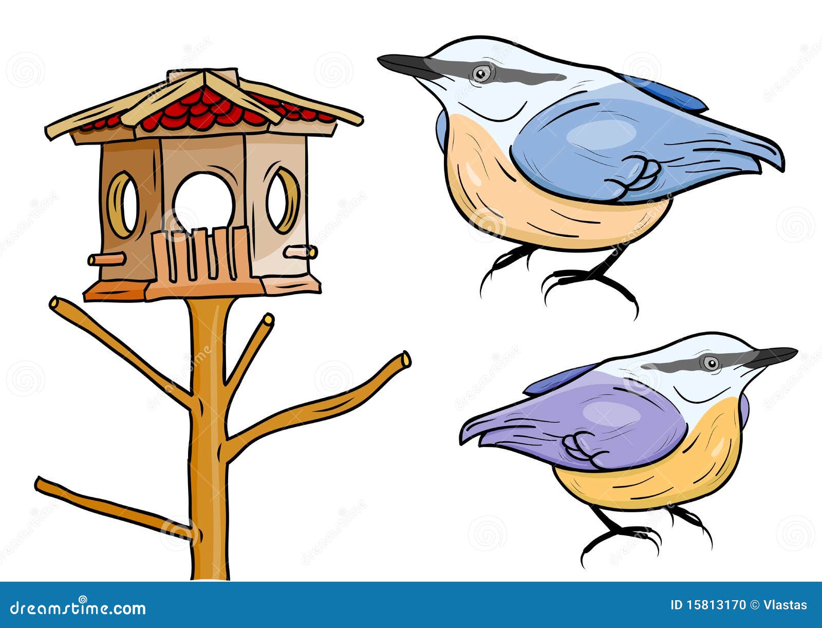 Birds stock vector. Illustration of wild, cartoon, drawing - 15813170