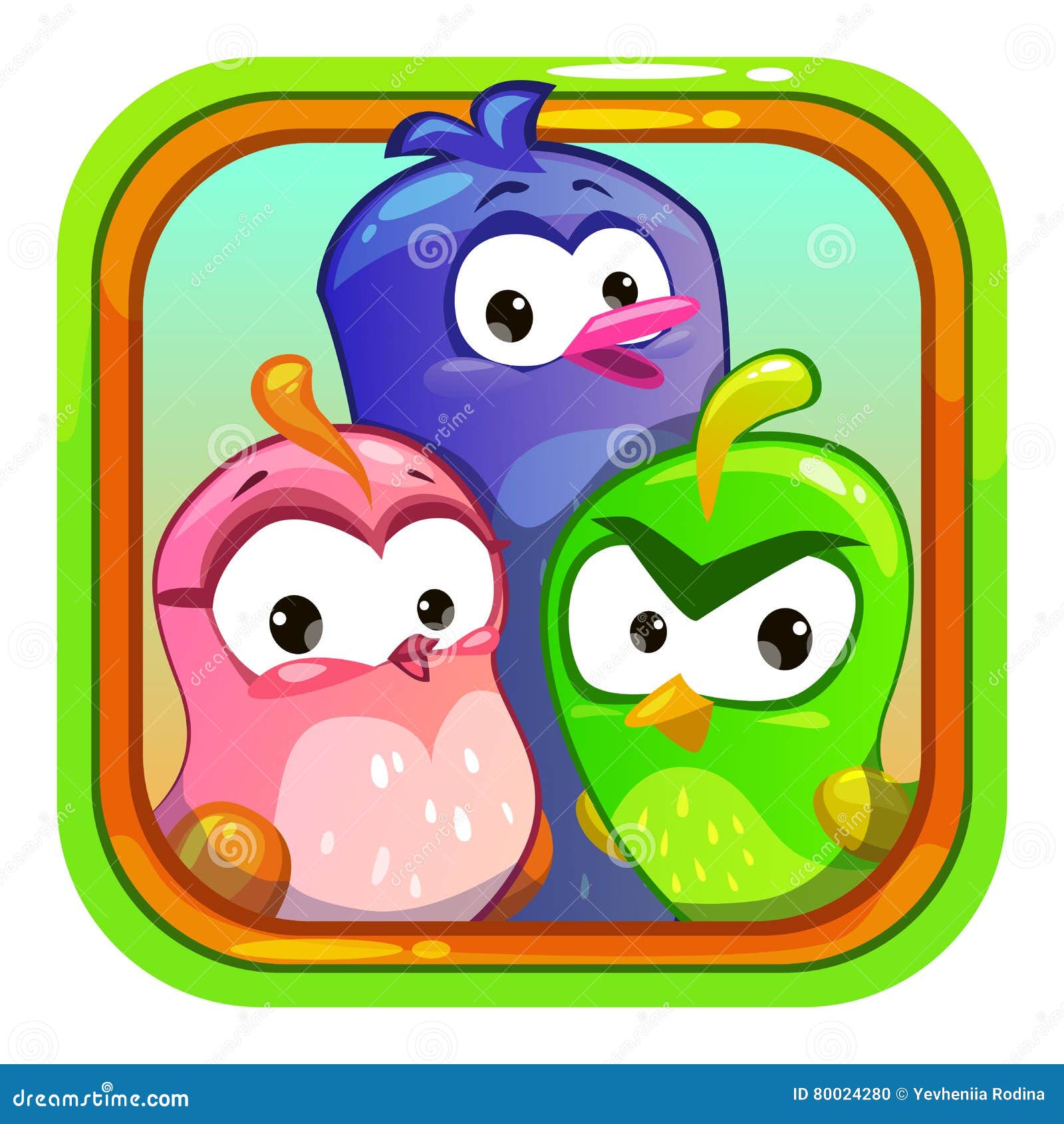 Birds, Application Store Icon Element Stock Vector - Illustration of ...