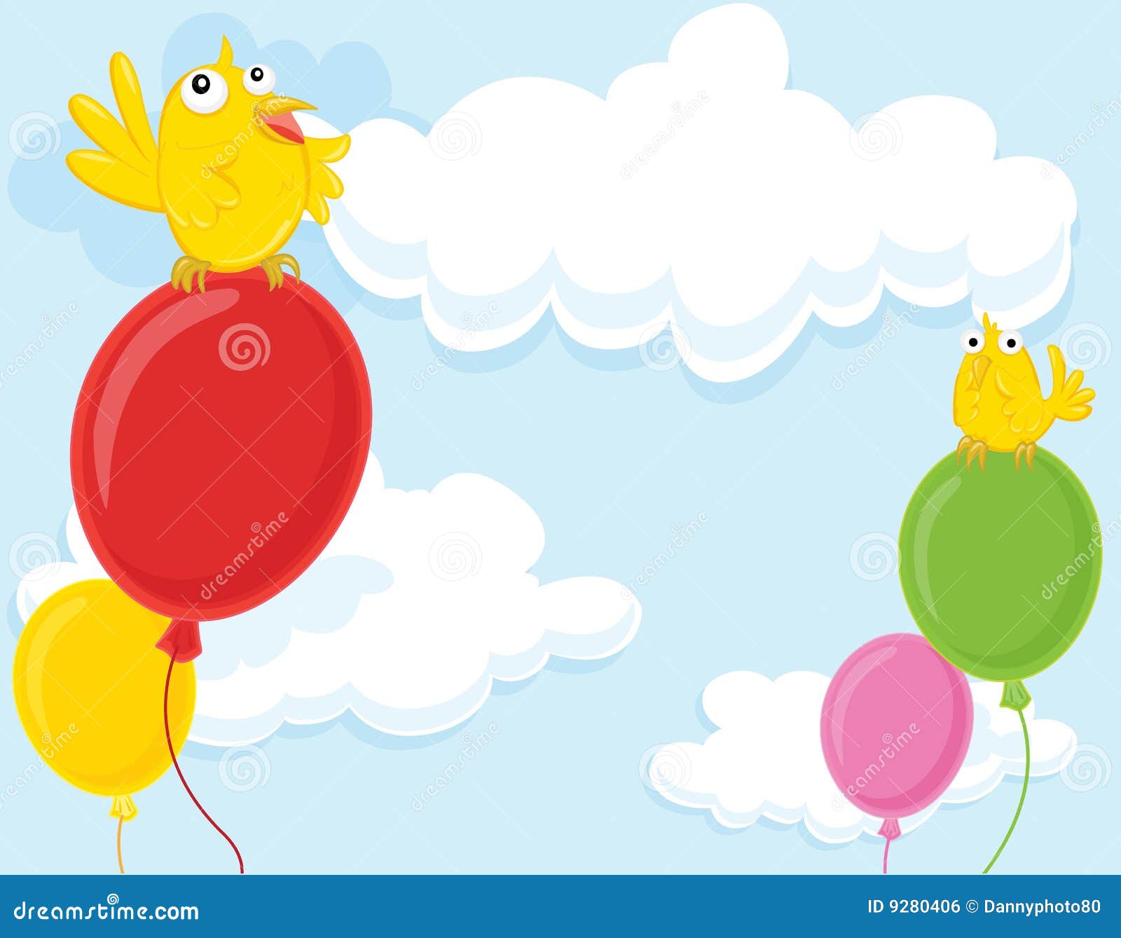 Birds And Balloons Picture. Image: 9280406