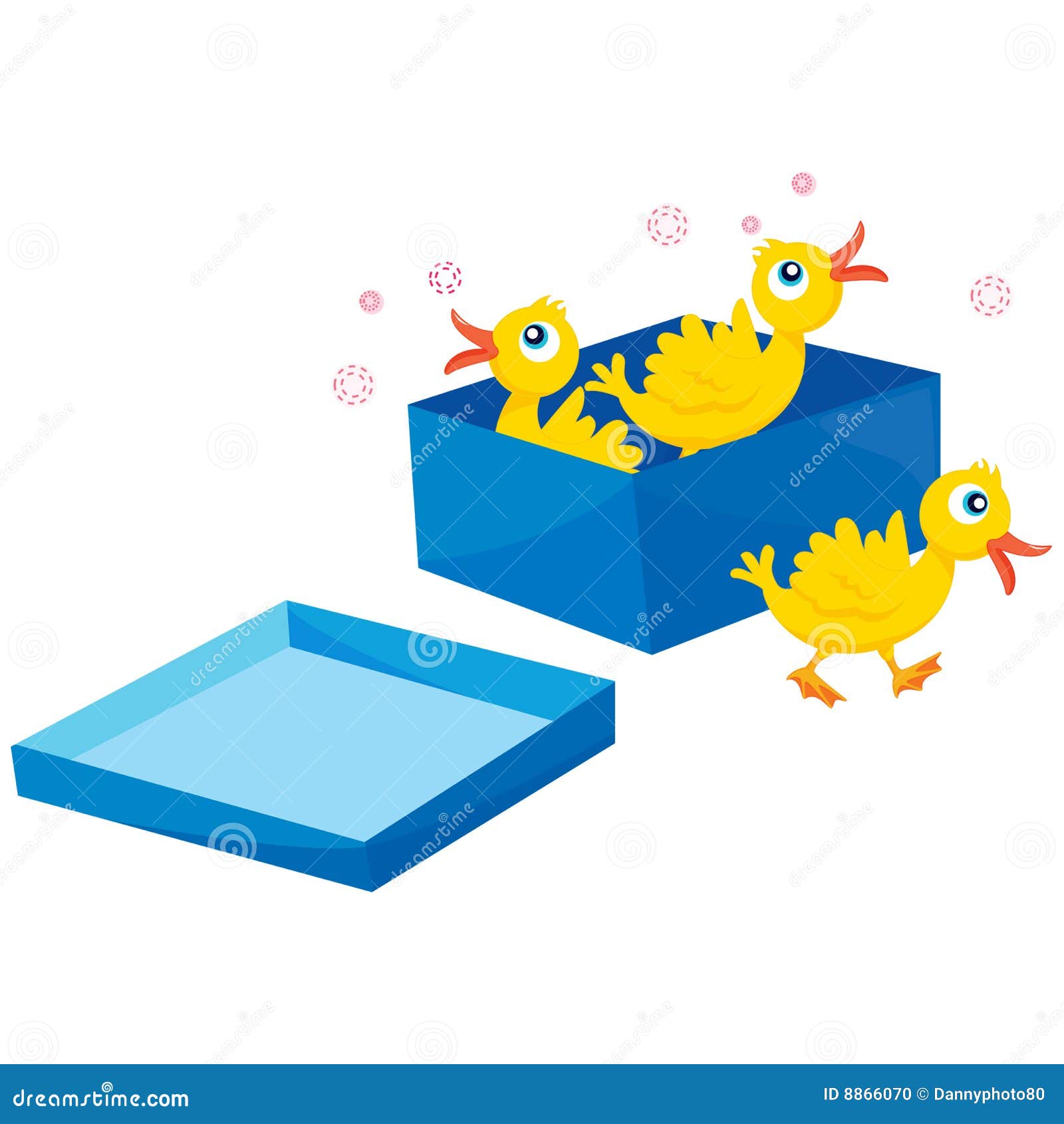 Birds in a box stock vector. Illustration of smiling, blue - 8866070