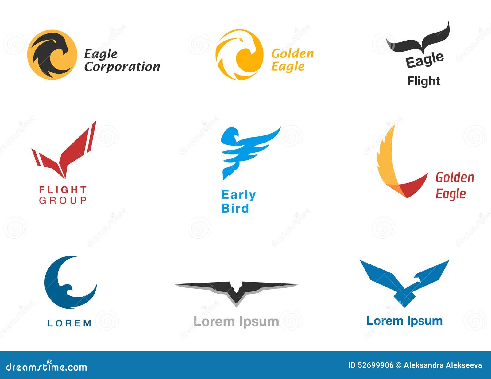 Birds Branding Symbols Vector Set Stock Vector - Illustration of ...