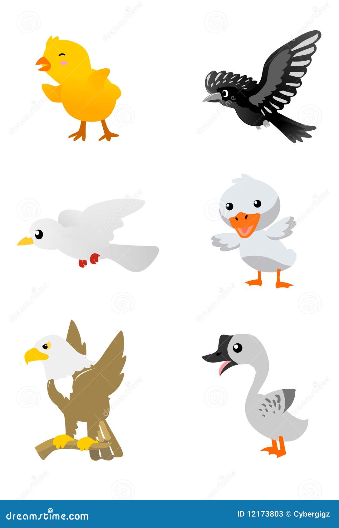 Cartoons Goose And Gosling Sit On A Flower Arrangement. Vector ...