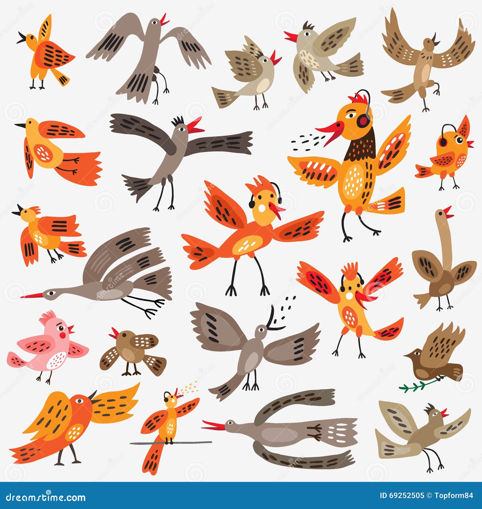 Birds Cartoons Set | CartoonDealer.com #69252505