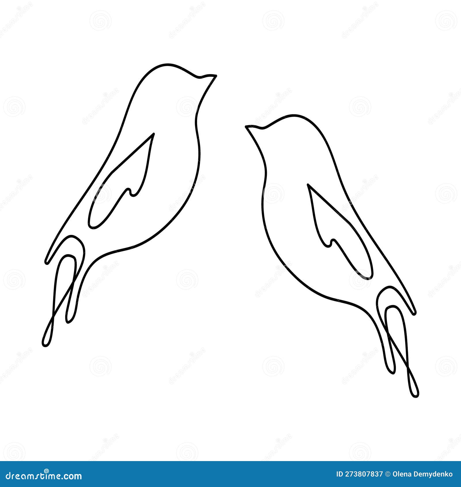 Birds Continuous Line Drawing Isolated on Transaprent Background ... Birds Continuous Line Drawing Isolated on Transaprent Background ...