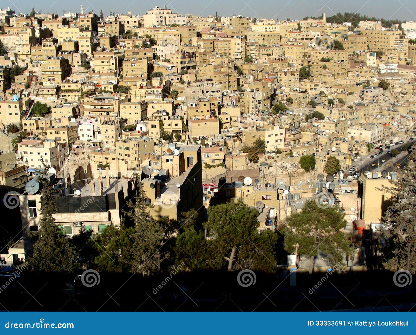 Birds Eye View of Amman, Jordan Stock Image - Image of capital, outdoor ...