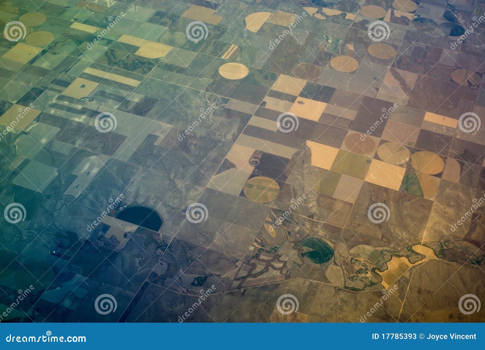 Birds Eye View of Center Pivot Irrigation Farming Stock Image - Image ...