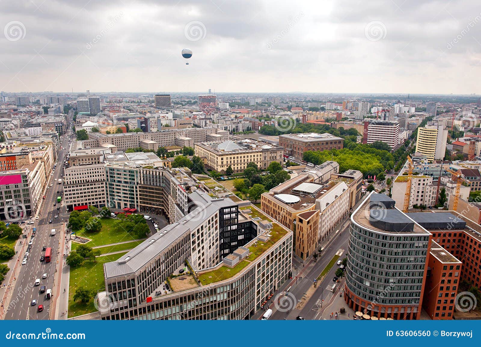 Birds Eye View - Cityscape of Berlin Stock Photo - Image of germany, roof: 63606560