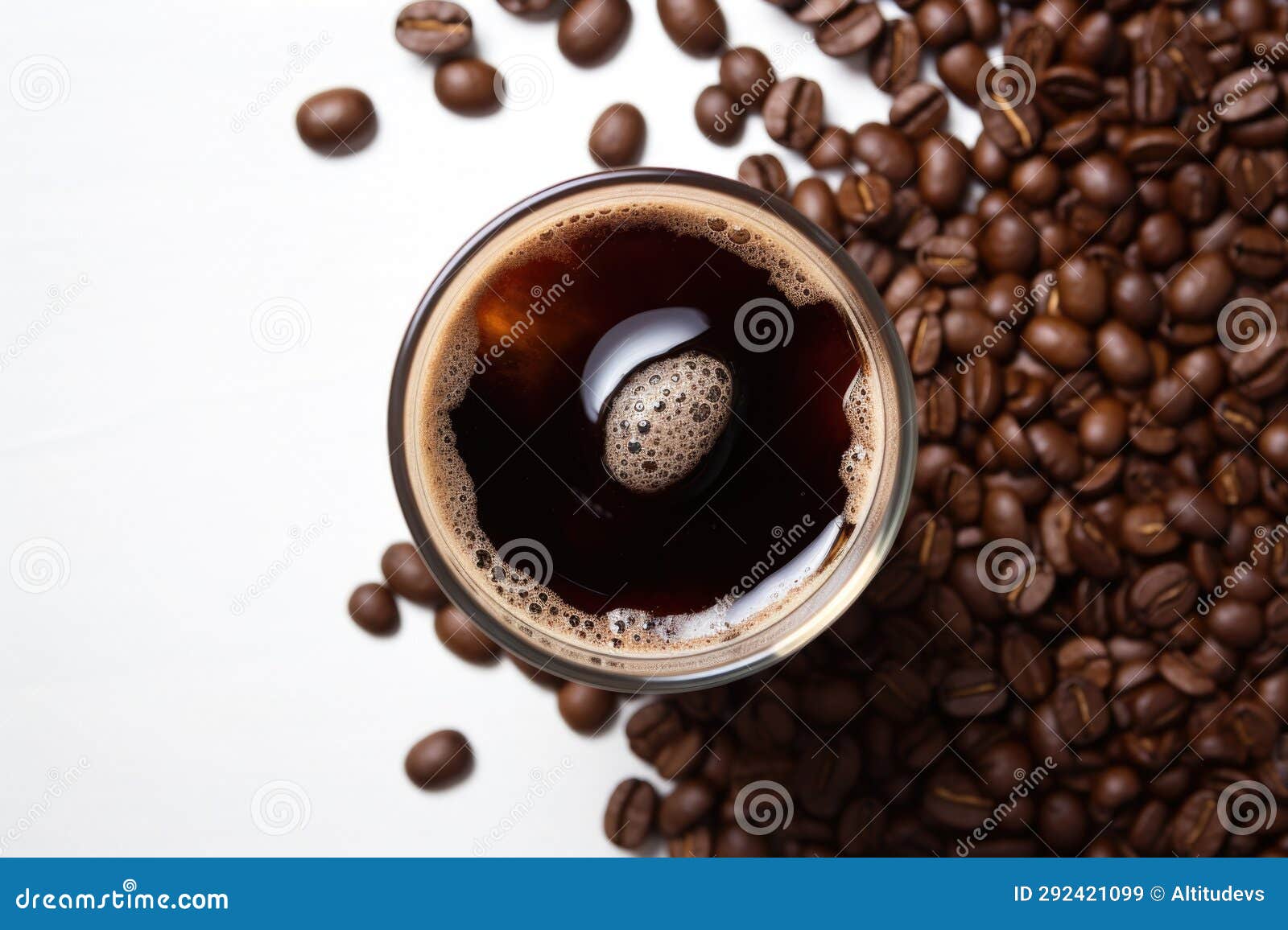 Birds-eye View of Cold Brew Coffee in a Glass Bottle Stock Image ...