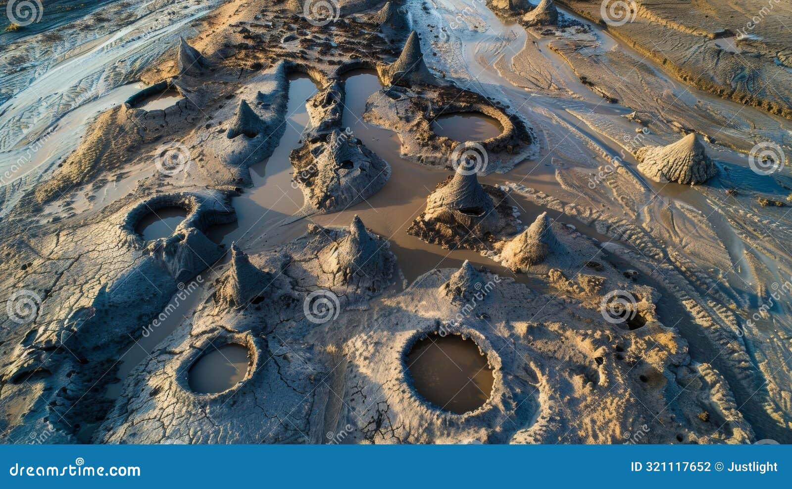 A Birds Eye View of a Large Intricate Network of Mud Volcano Cones ...