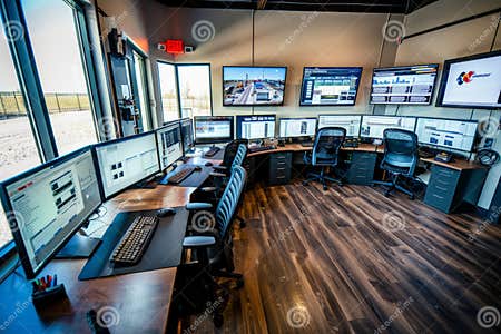 A Birds Eye View of a Logistics Command Center Featuring Multiple ...