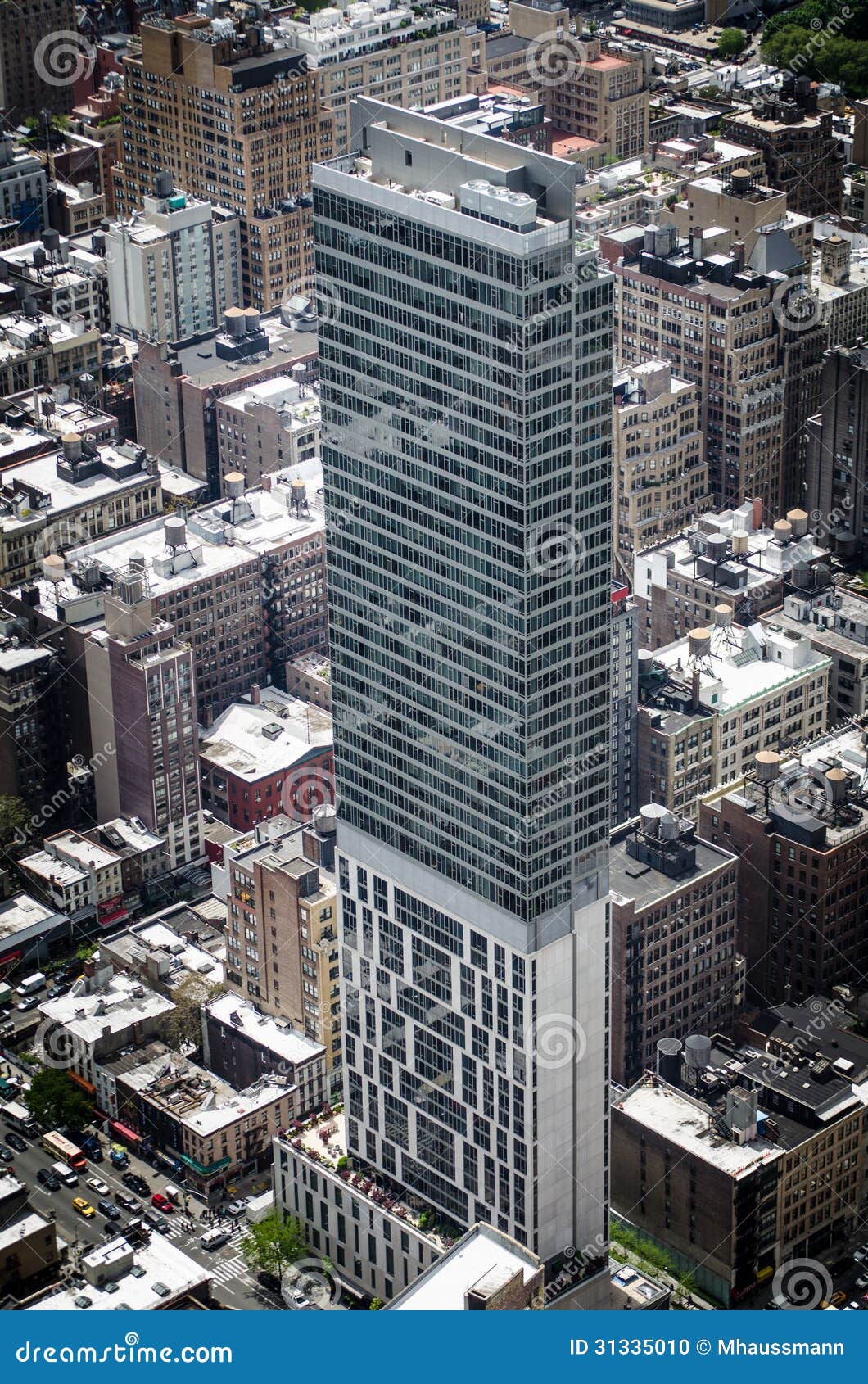 Birds eye view of New York stock photo. Image of grid - 31335010