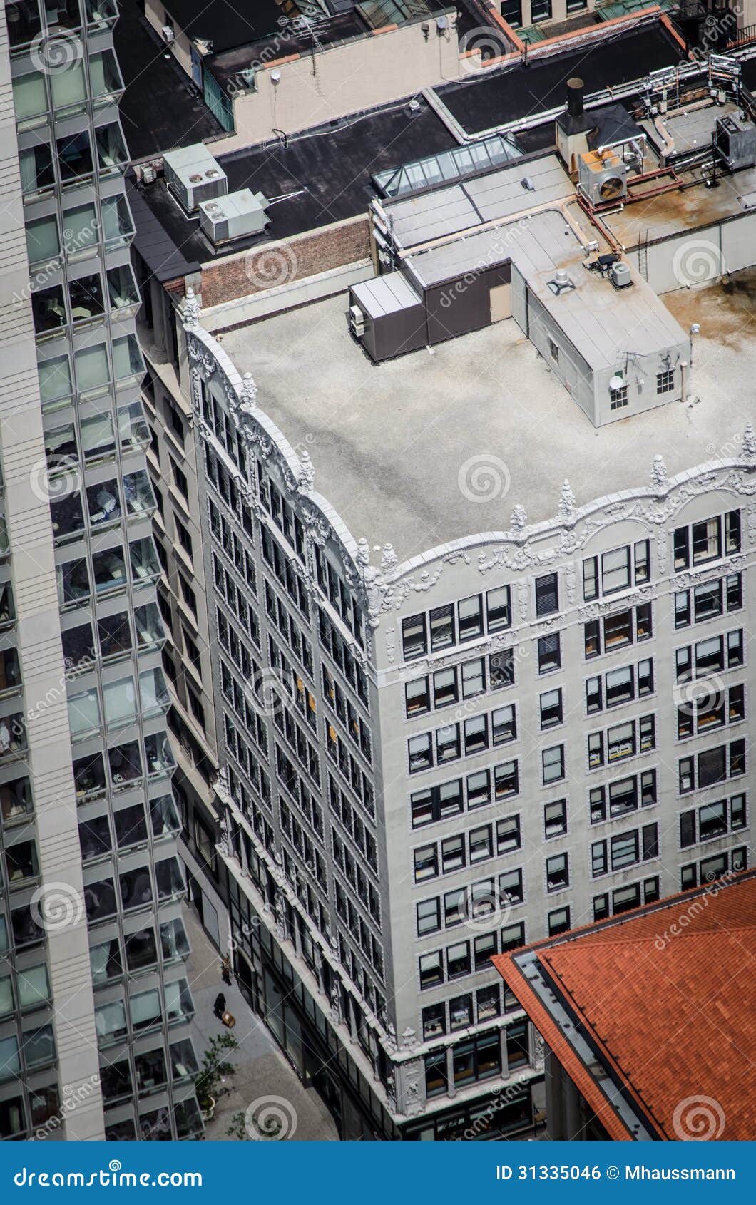 Birds eye view of New York stock photo. Image of street - 31335046