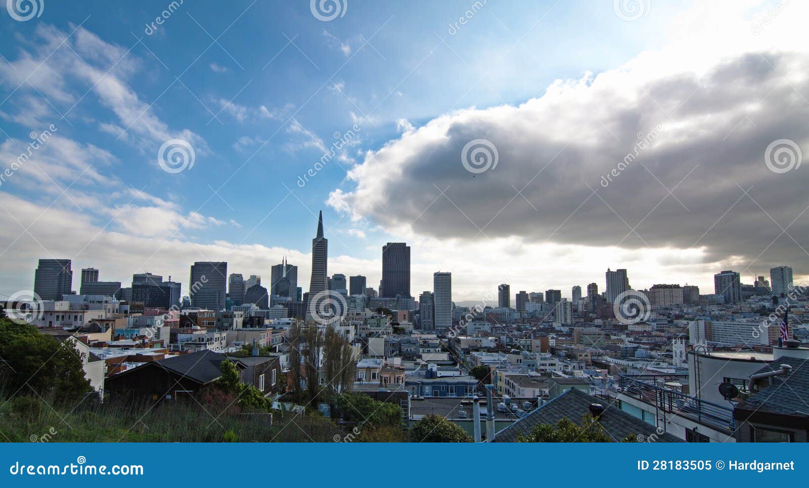 Birds Eye View of San Francisco Stock Image - Image of buildings, white ...