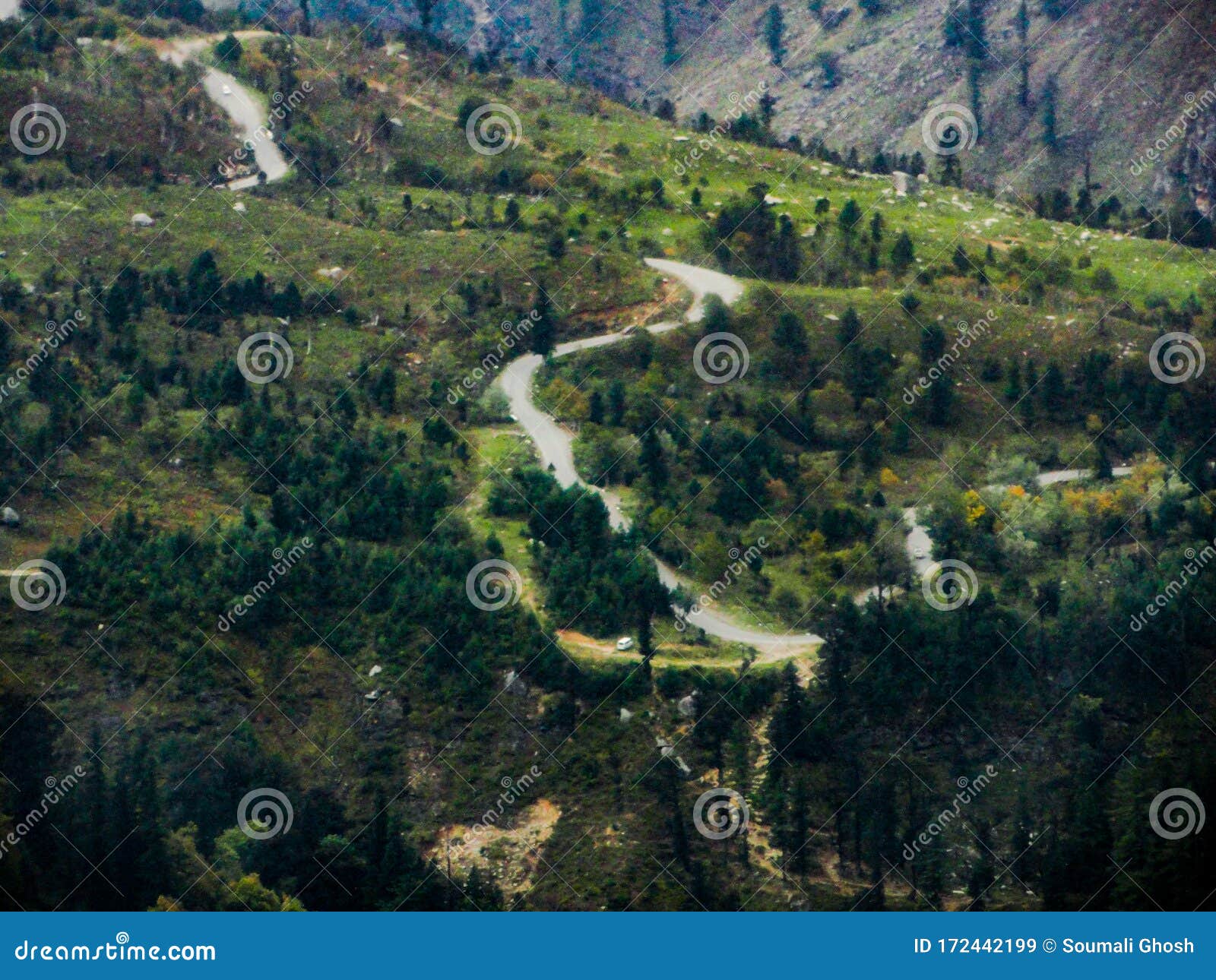 Birds eye view of a valley stock image. Image of view - 172442199