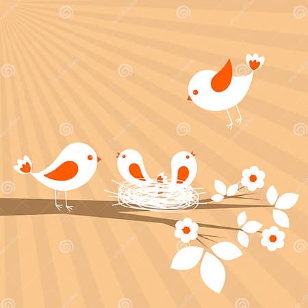 Birds family stock vector. Illustration of newborn, childish - 23768946